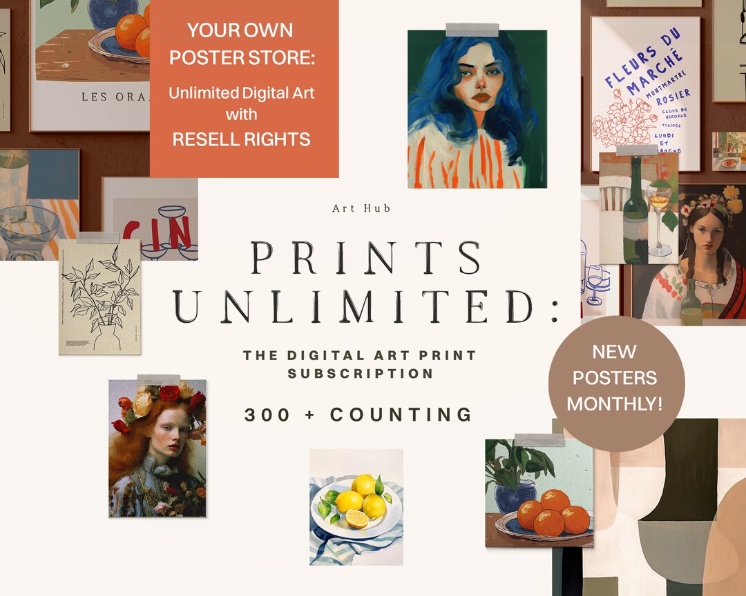 Printable Poster Bundle - Line Art Illustration Bundle - Abstract ...