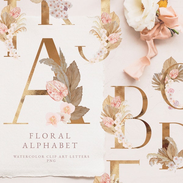 Floral Alphabet - Etsy