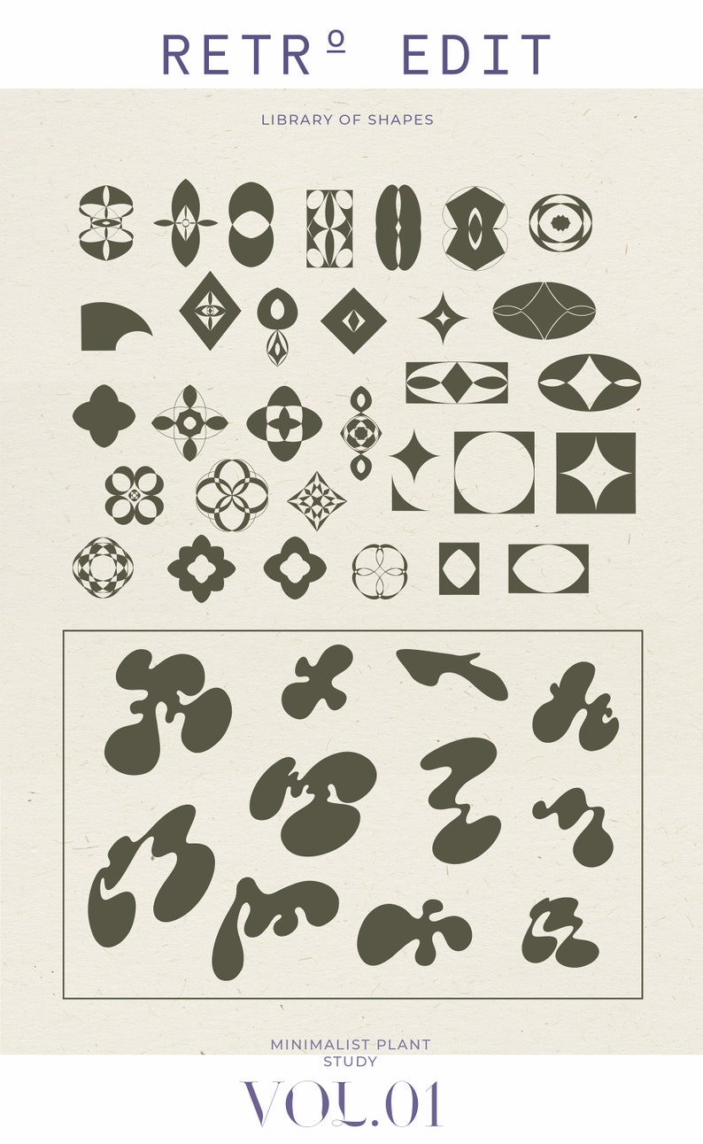 Mid Century Modern Clip Art Retro Clip Art 70's Graphic - Etsy