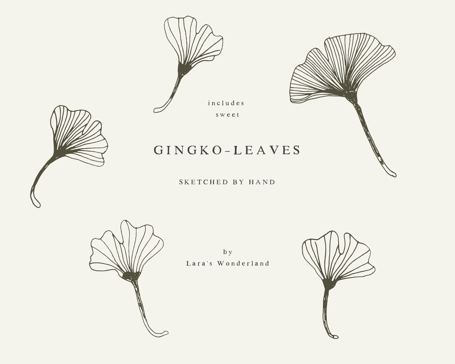 Hand Drawn Rustic Botanical Line Art Sketches Floral Line - Etsy