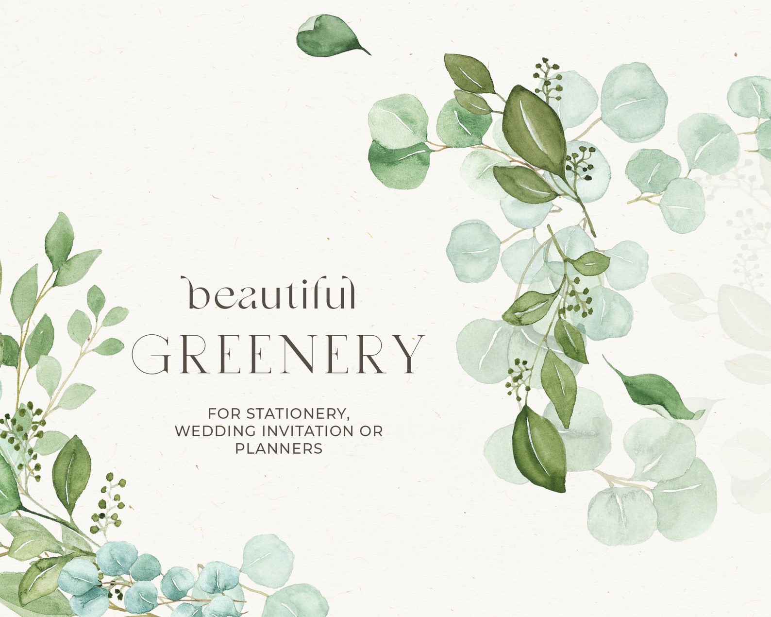 Watercolor Greenery Clip Art Watercolor Leaves Wreath Hand - Etsy Canada