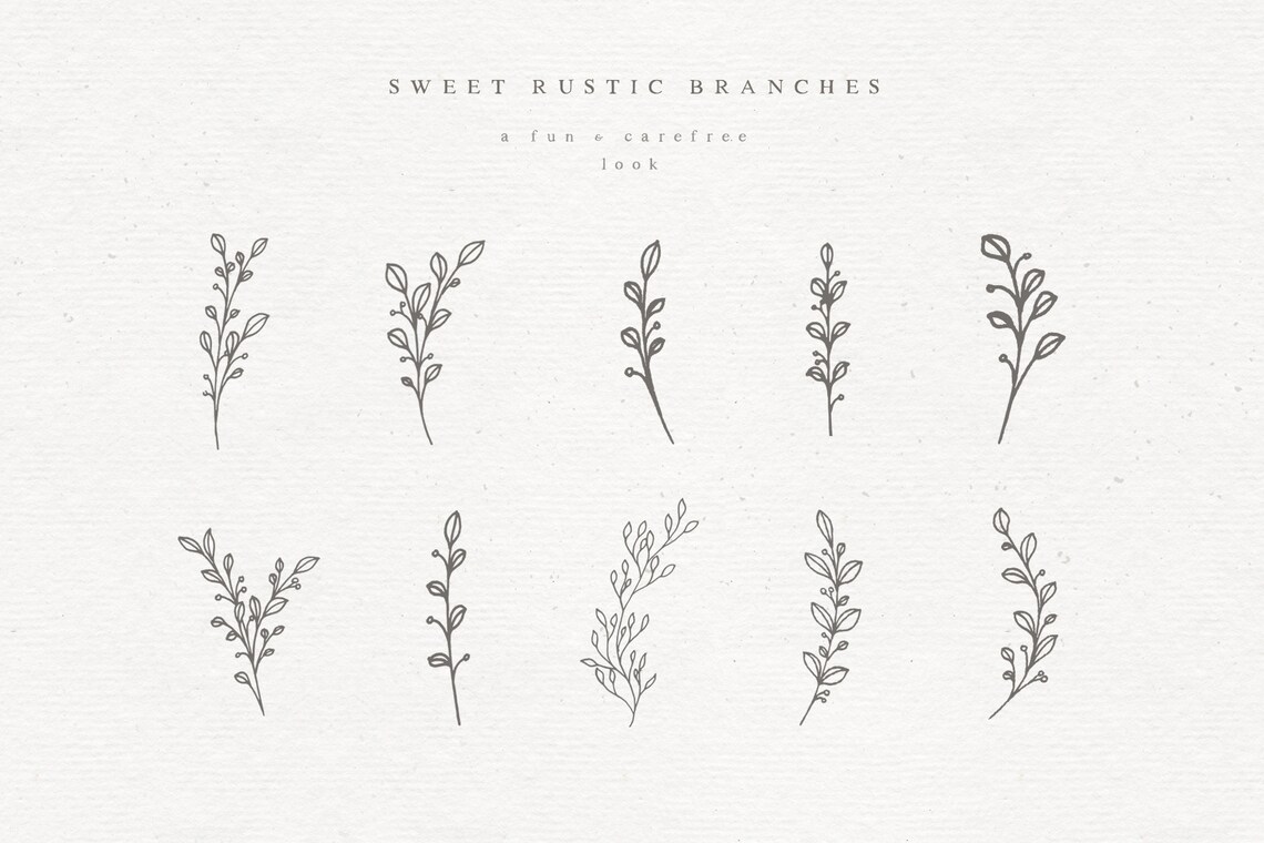 Botanical line art illustration hand drawn floral line art | Etsy