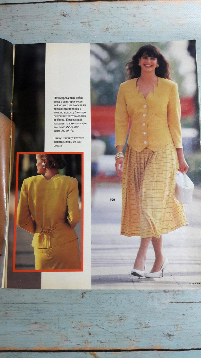 Vintage Magazines BURDA Moden 2 1990. Retro Burda. Patterns Models ...