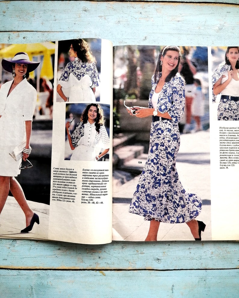 Vintage Magazines BURDA Moden 5 1990. Retro Burda. Patterns Models ...
