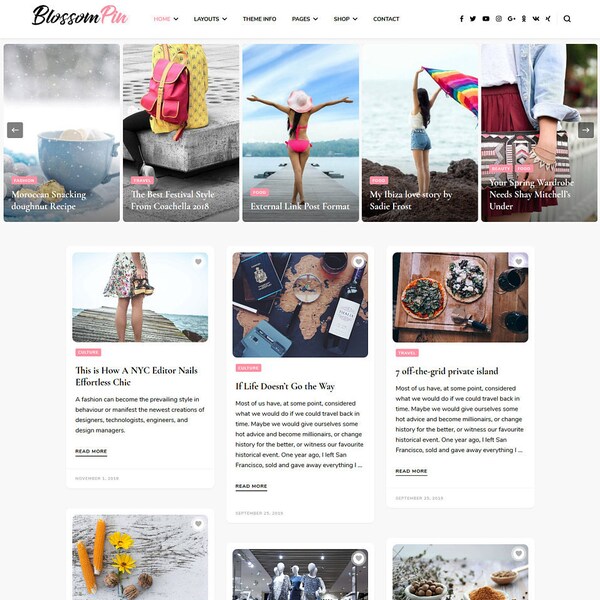 Fashion Blog Template - Etsy