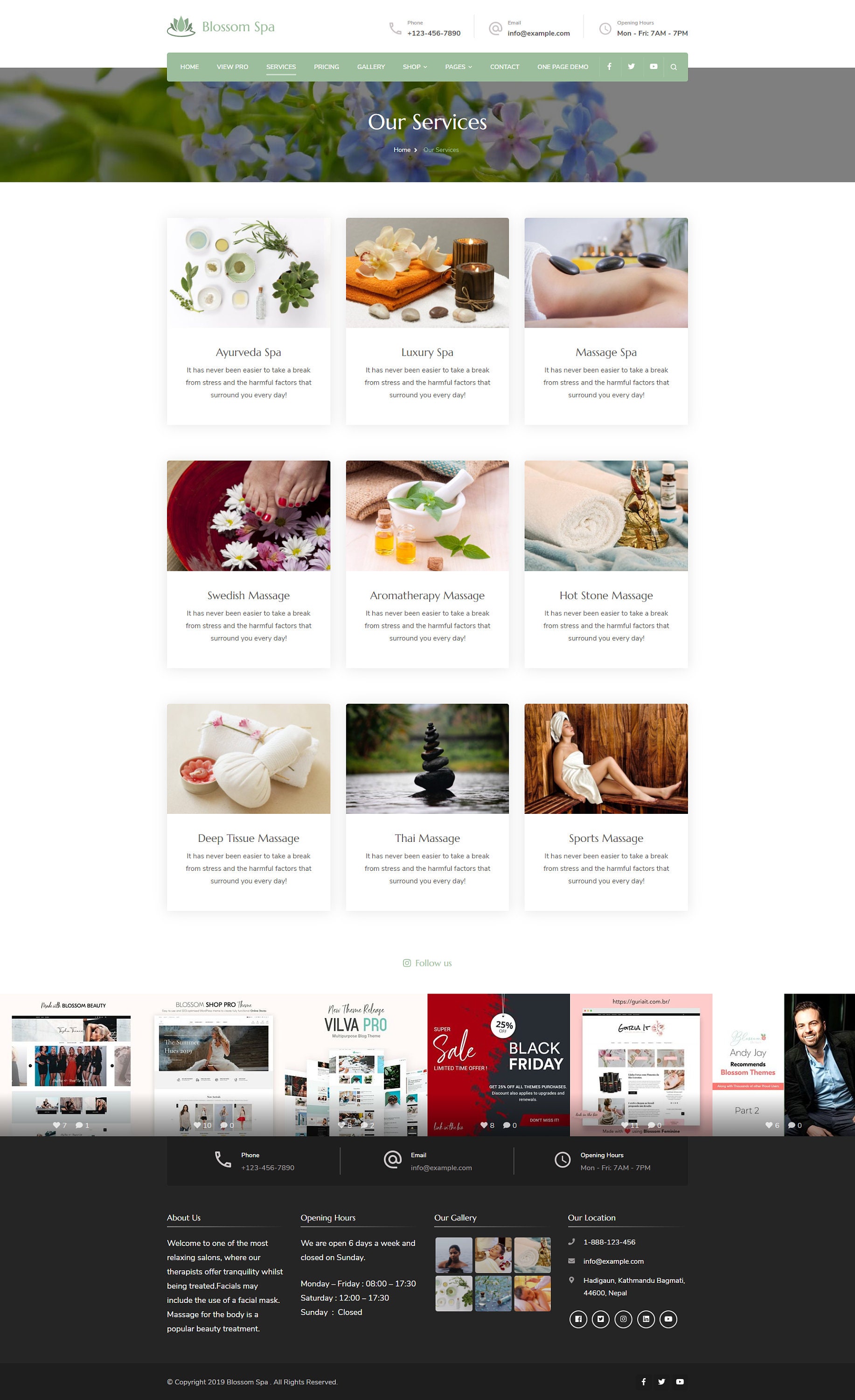 Blossom Spa Pro Wordpress Theme Feminine Spa Salon Beauty - Etsy