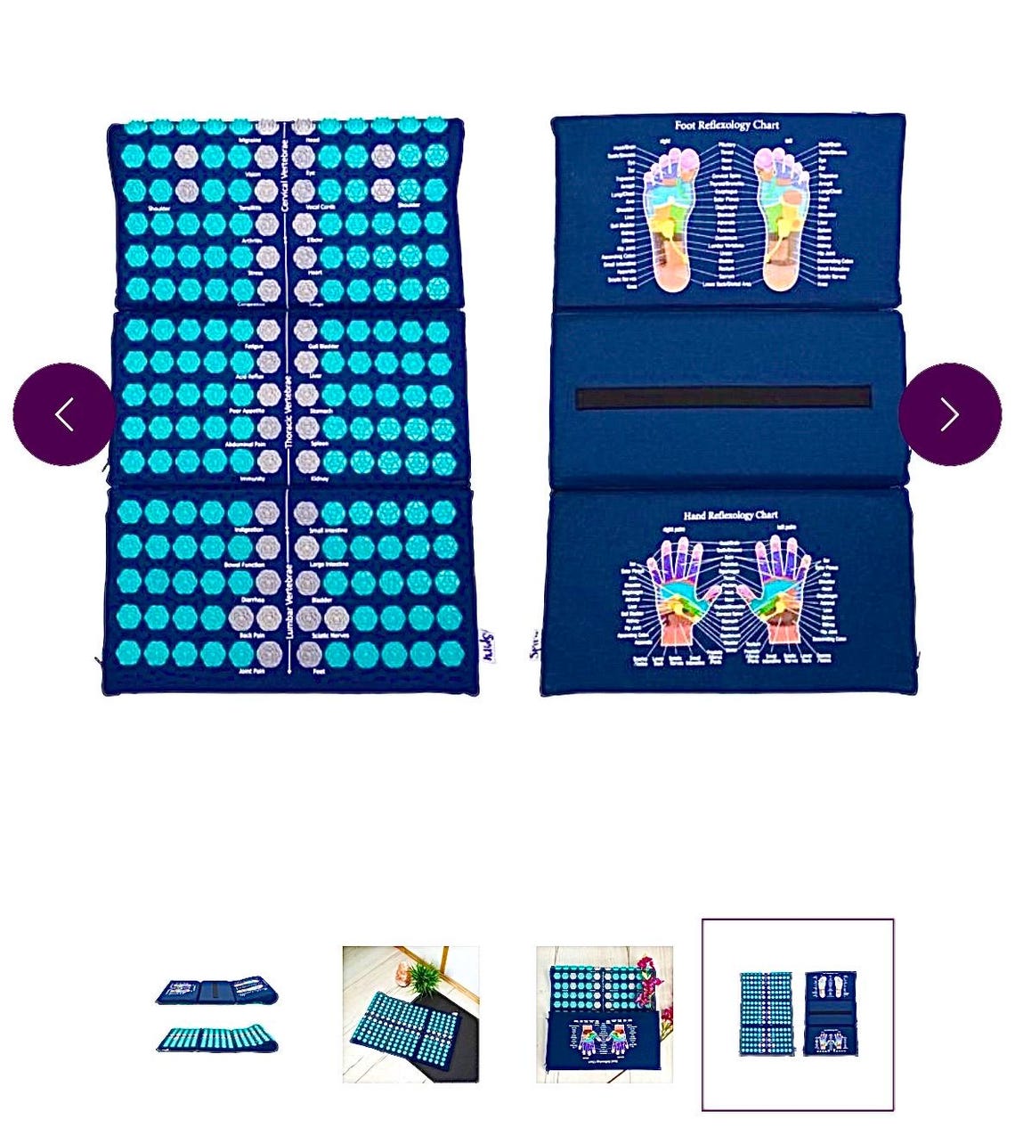 Shaktimat Acupressure Mat Blue Original Level, Organic Cotton Incl ...