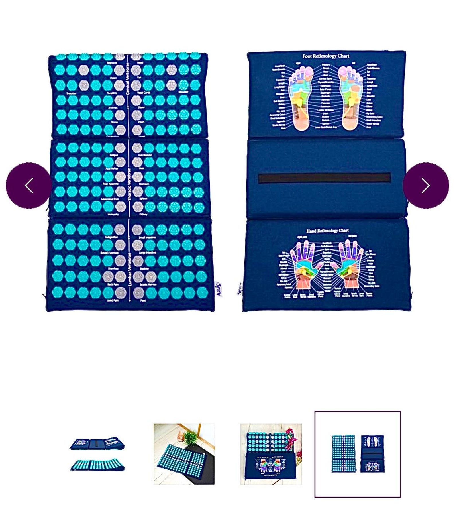 Shaktimat Acupressure Mat Blue Original Level, Organic Cotton Incl ...