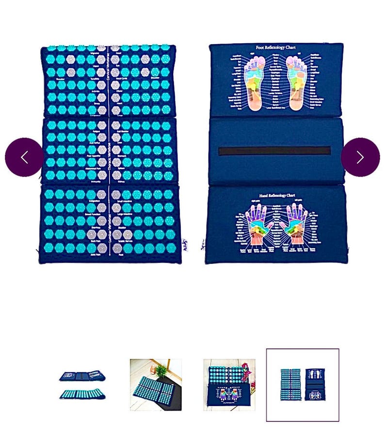 Shaktimat Acupressure Mat Blue Original Level, Organic Cotton Incl ...