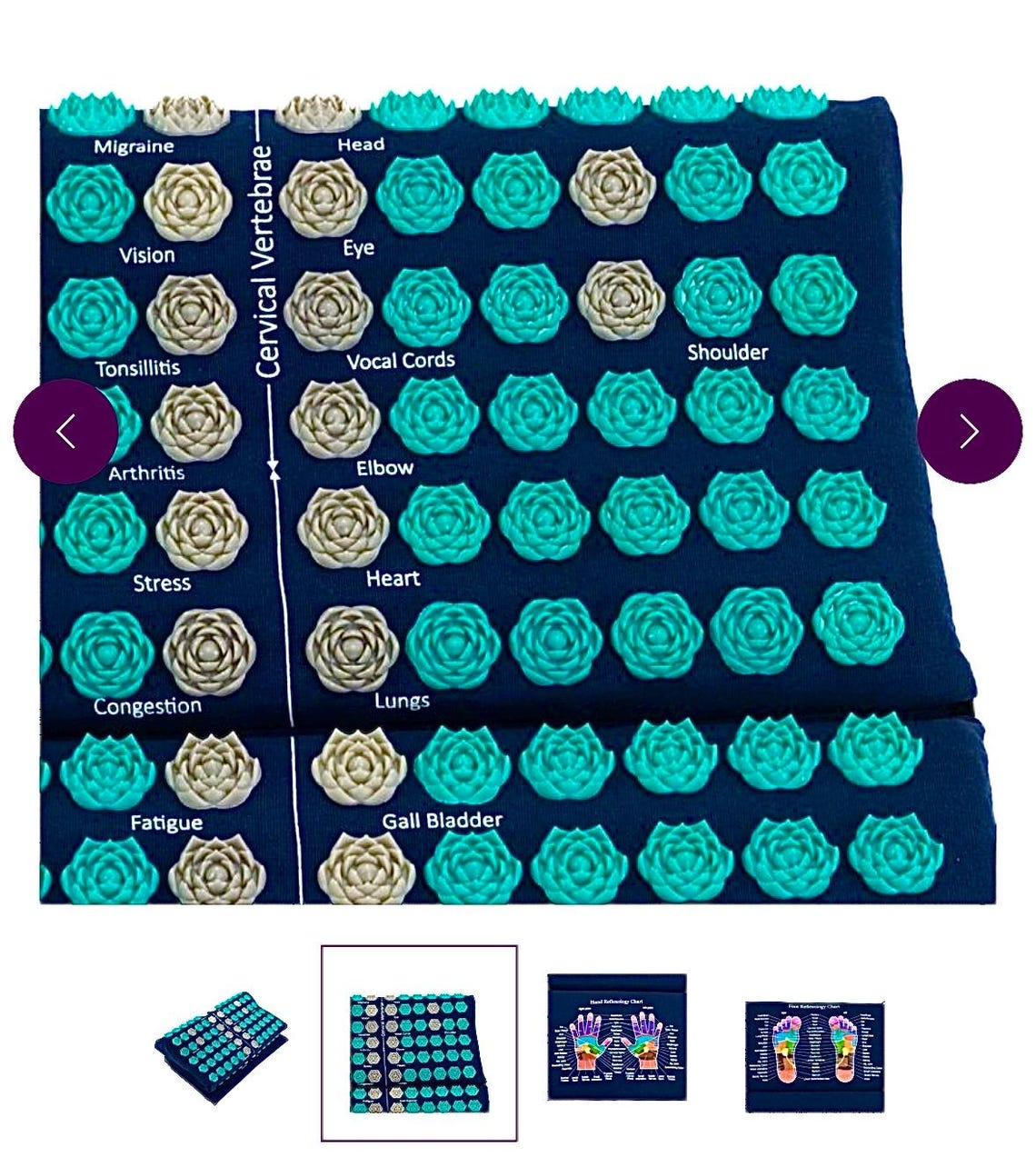 Shaktimat Acupressure Mat Blue Original Level, Organic Cotton Incl ...