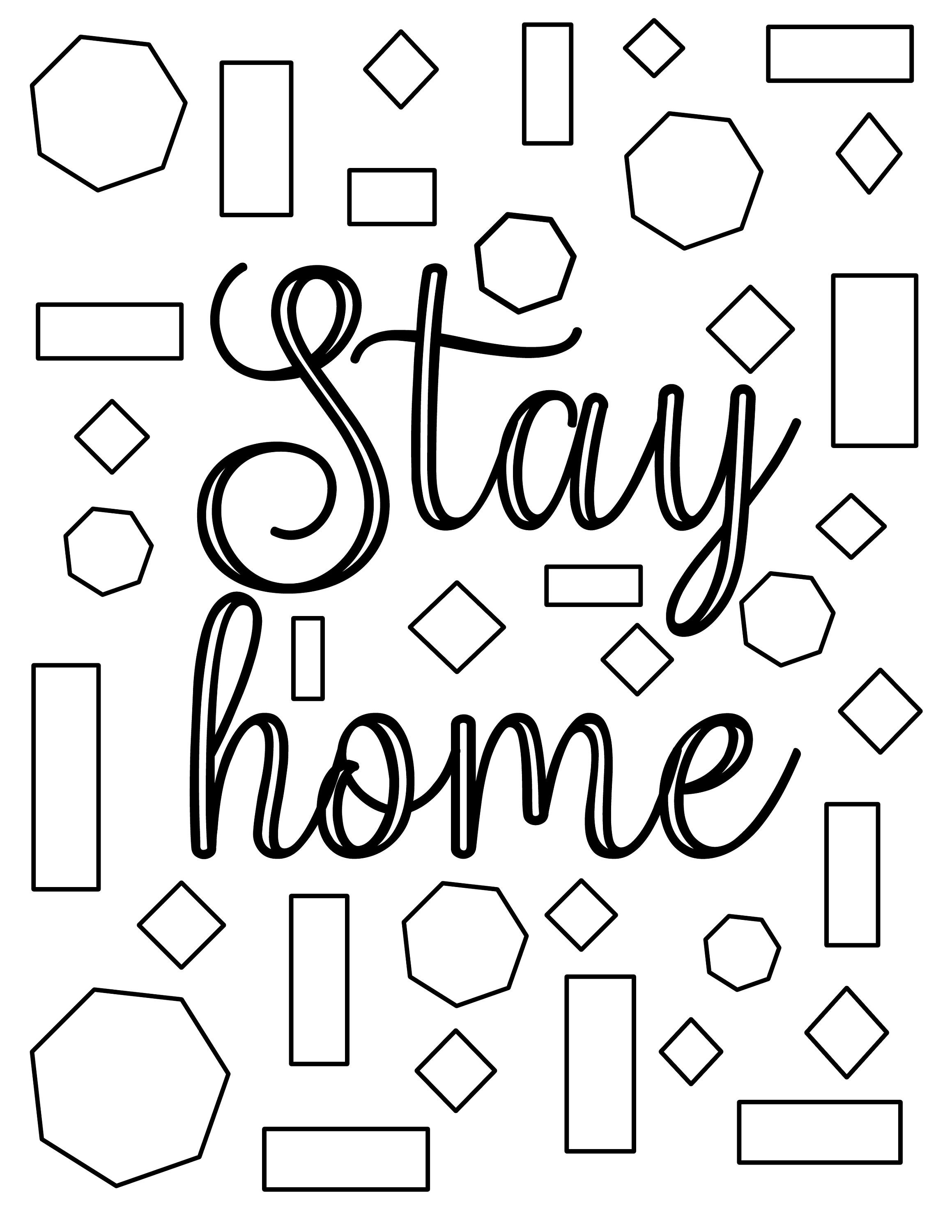 Stay Safe Coloring Pages, Quarantine Cards, Stay Safe Coloring Pages ...