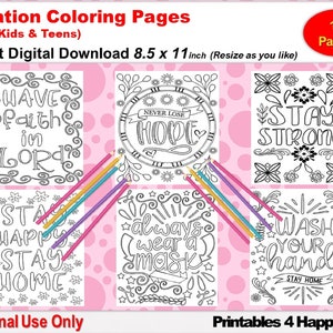 Stay Safe Coloring Pages, Quarantine Cards, Stay Safe Coloring Pages ...