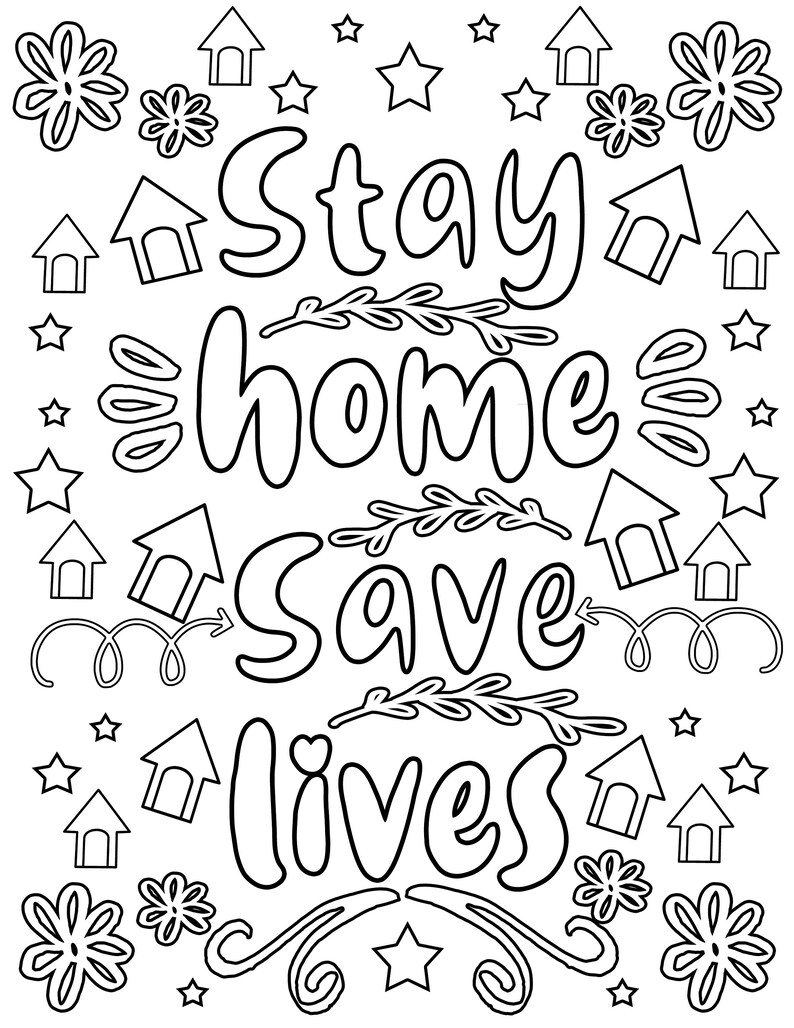 Stay Safe Coloring Pages, Quarantine Cards, Stay Safe Coloring Pages ...