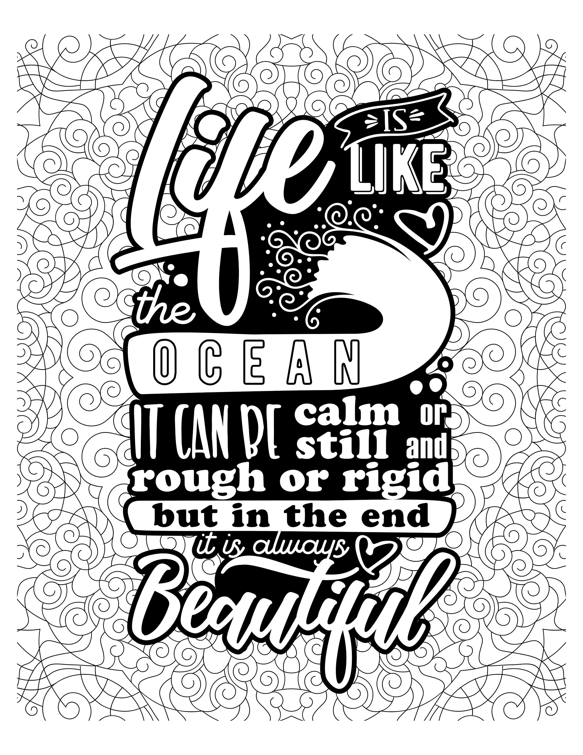 Inspirational Quotes, Motivational Coloring Pages, Isolation Activity ...