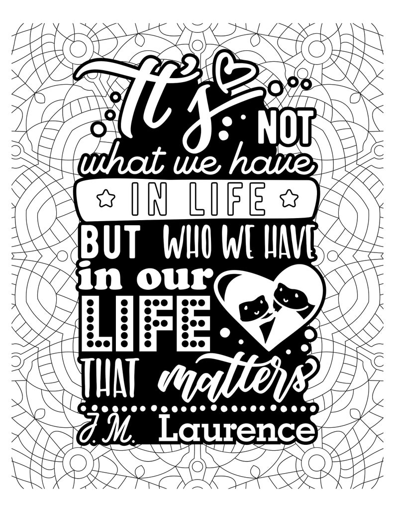 Inspirational Quotes Motivational Coloring Pages Isolation - Etsy