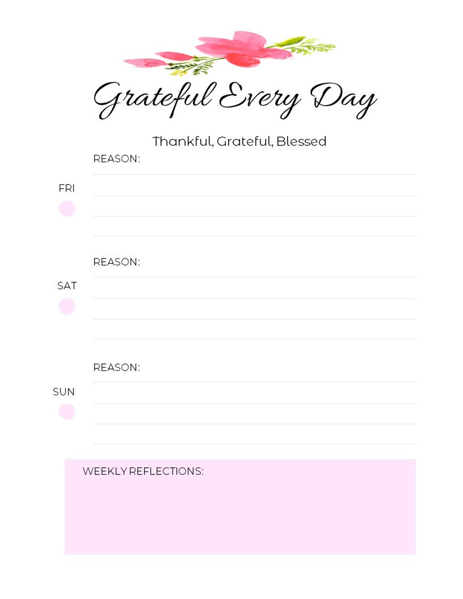 Positive Affirmation Journal Template, Gratitude Journal Pages ...