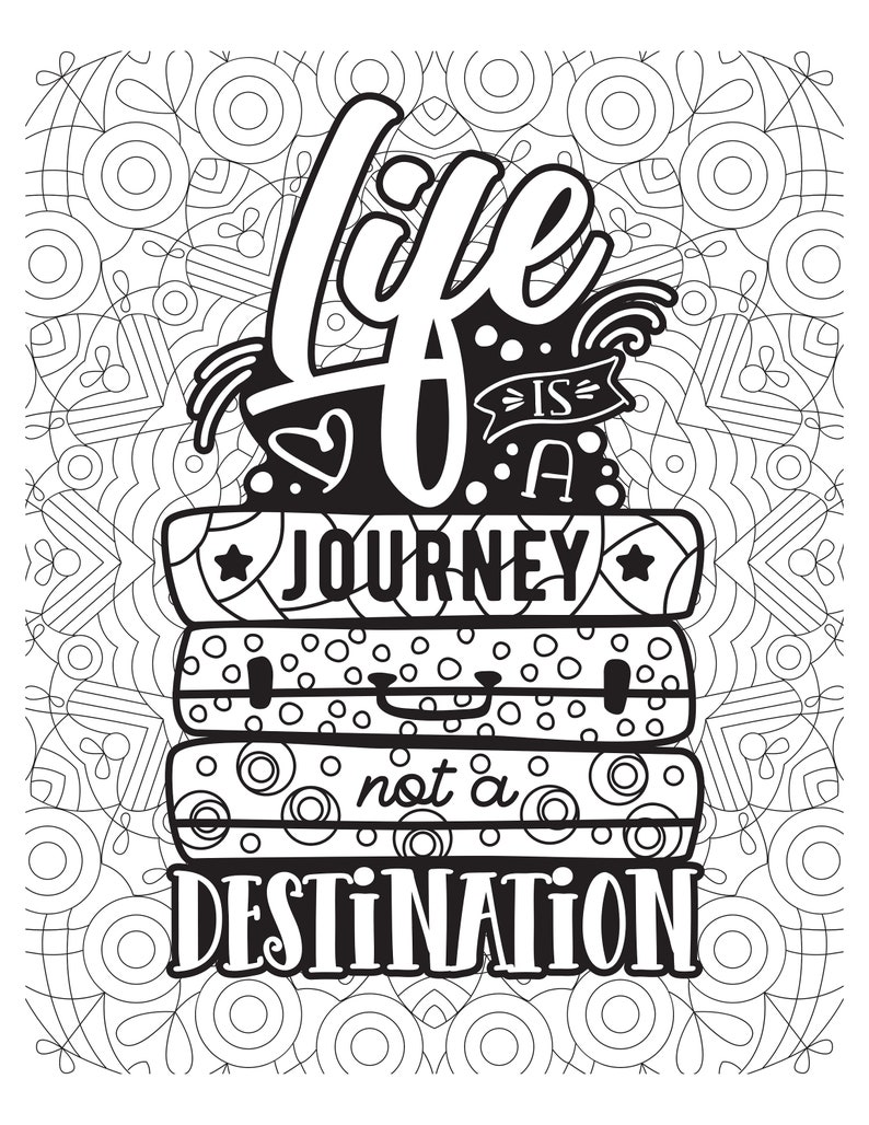 Inspirational Quotes Motivational Coloring Pages Isolation | Etsy