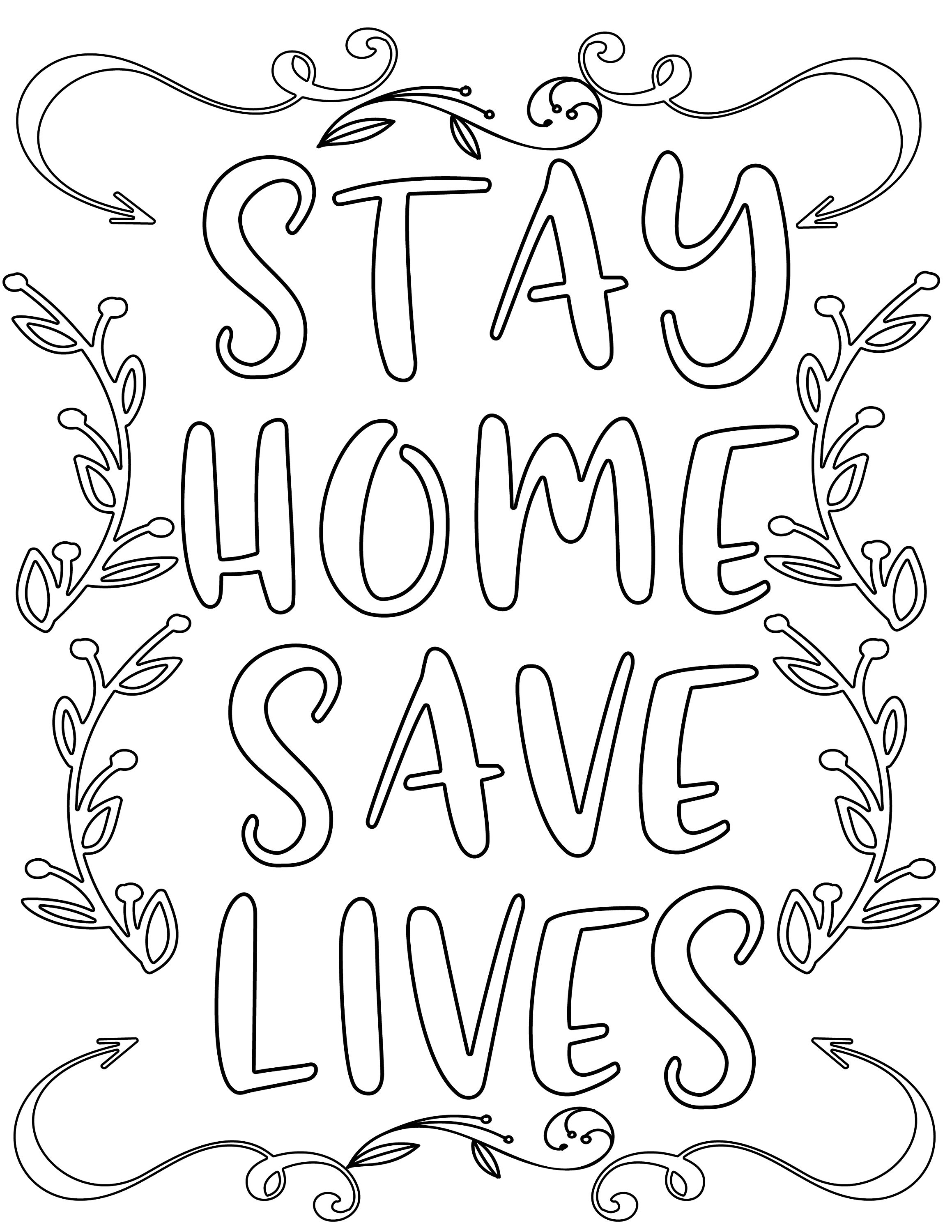 Stay Safe Coloring Pages, Quarantine Cards, Stay Safe Coloring Pages ...