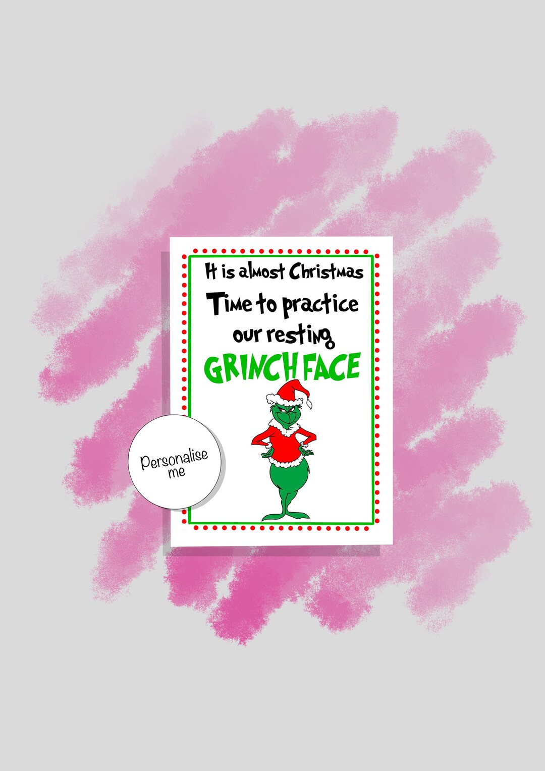 The Grinch Funny, Joke, Christmas Card, Great for Friends and Family ...