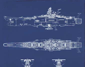Yamato battleship blueprints - Etsy España