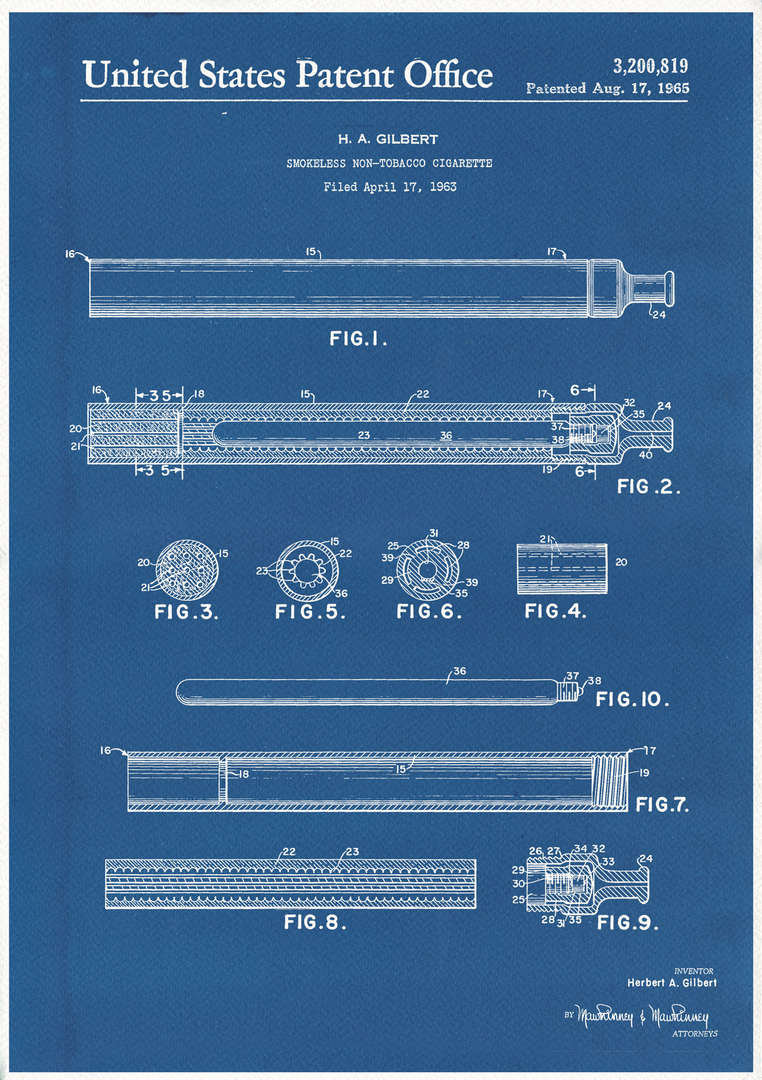 Real Cyanotype Vape Blueprint Plan - Etsy