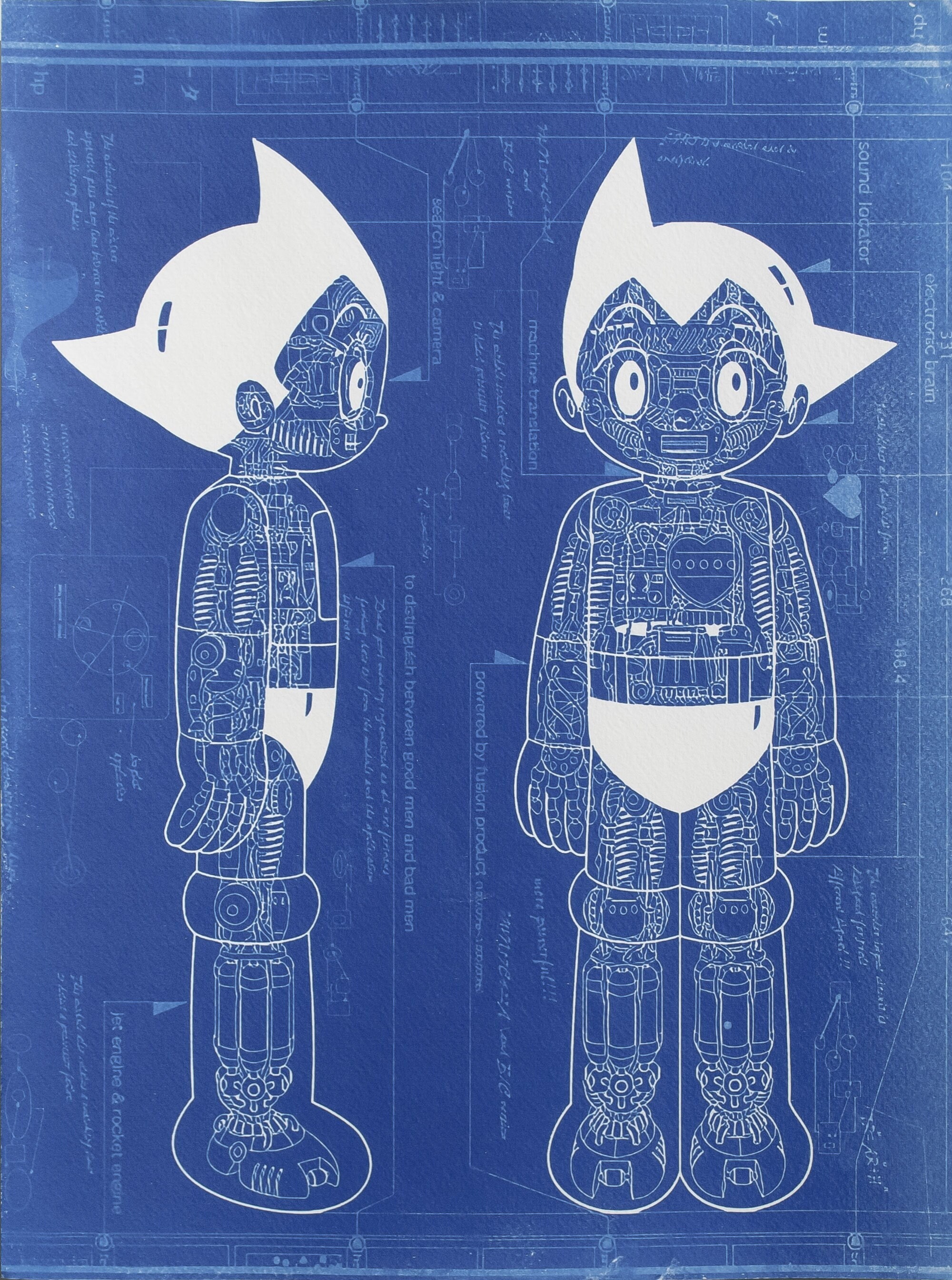 Cyanotype Authentique Poster Papier épais Astro Boy Blueprint - Etsy ...