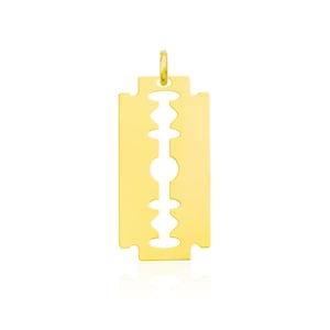 Razor Blade Necklace Gold, Razor Blade Pendant Silver, Razor Blade ...
