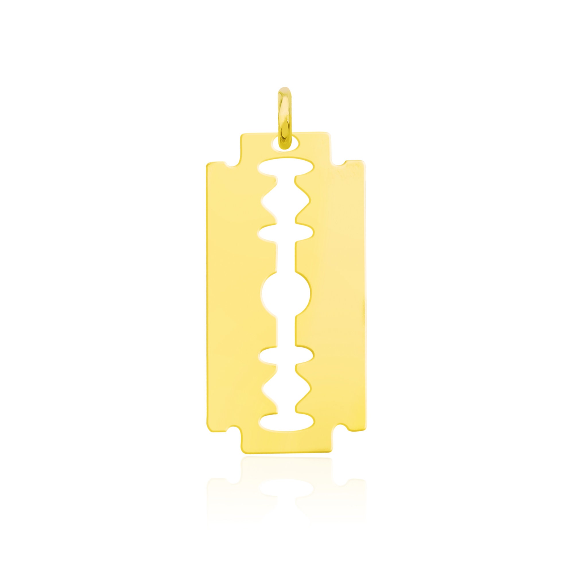 Razor Blade Necklace Gold Razor Blade Pendant Silver Razor - Etsy