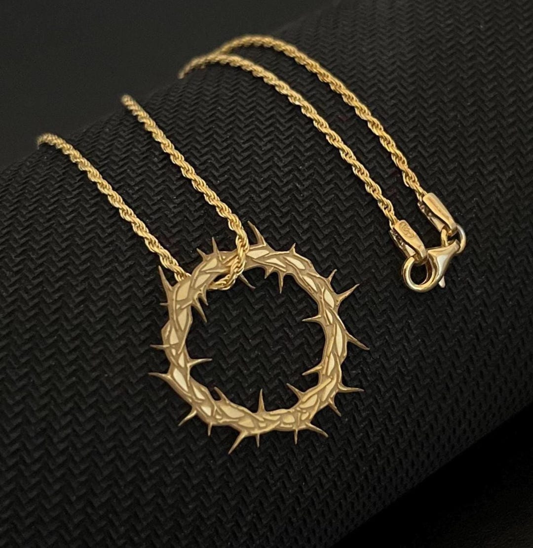 Handmade Sterling Silver Crown of Thorns Necklace - Christian Jewelry ...