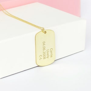 Custom Army Tag Necklace, Military Tag Necklace, Engraved Soldier Tag ...