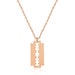 Razor Blade Necklace Gold Razor Blade Pendant Silver Razor - Etsy