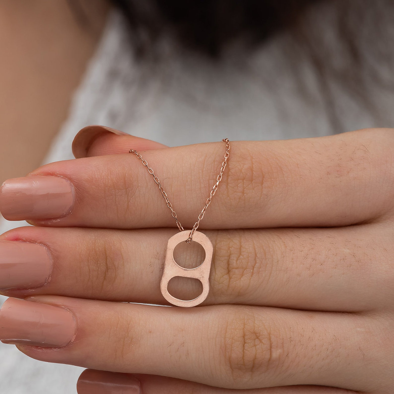 Sterling Silver Ring Pull Necklace: Soda Tab Pendant - Etsy