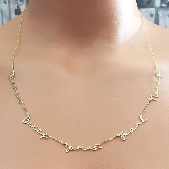Five name necklace store
