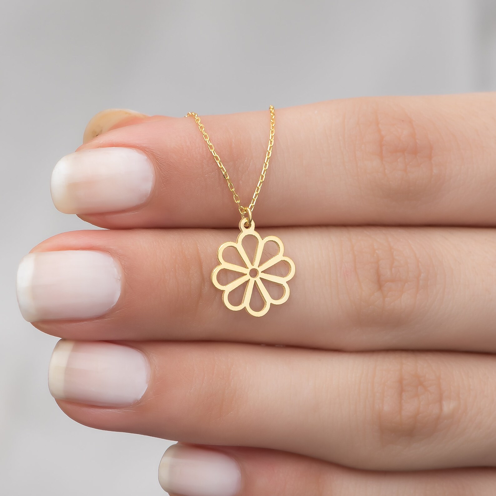 Daisy Necklace Daisy Pendant 14K Gold Daisy Jewelry 925 - Etsy