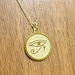 14k Solid Gold Eye of Horus Necklace: Personalized Egyptian Jewelry - Etsy