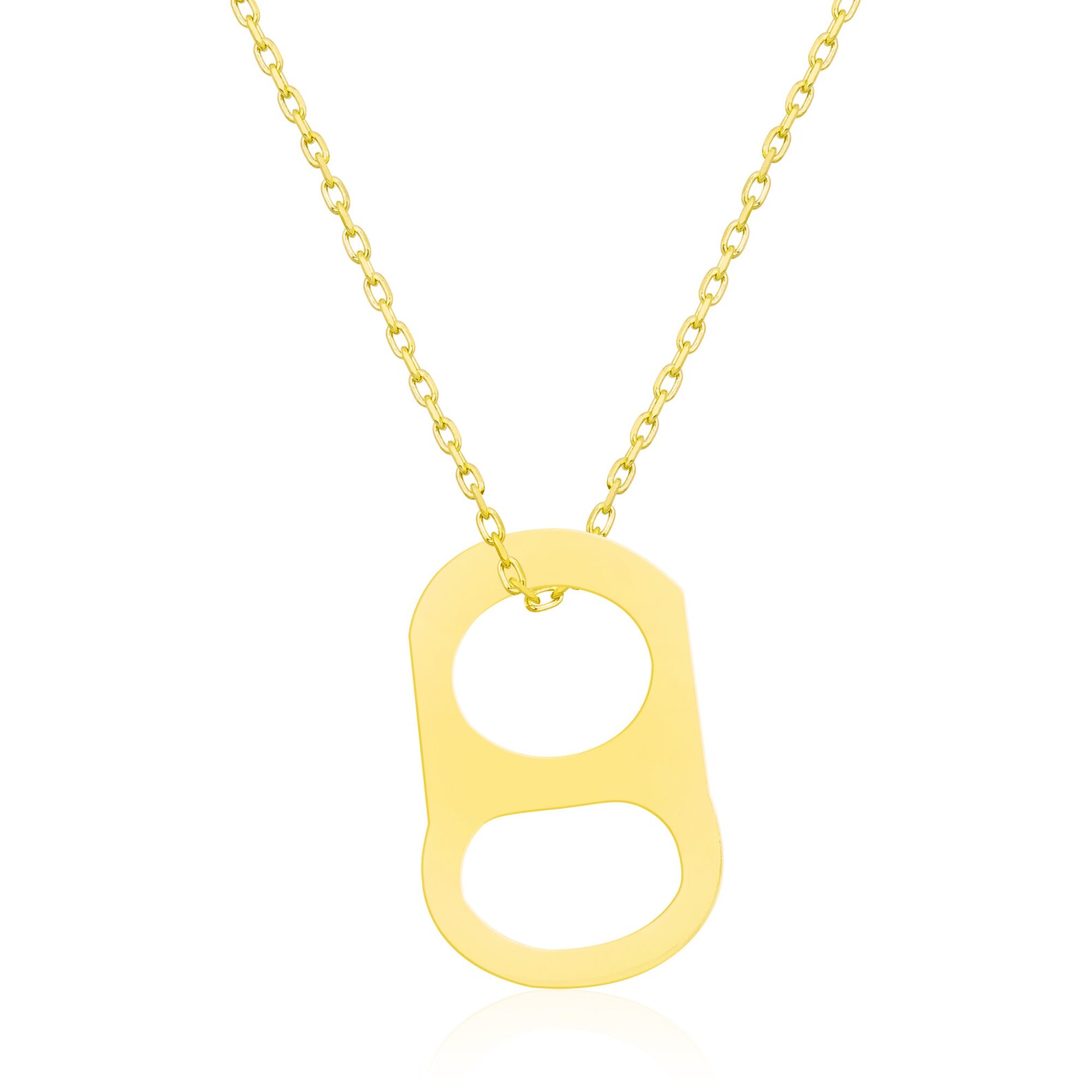 Sterling Silver Ring Pull Necklace: Soda Tab Pendant - Etsy
