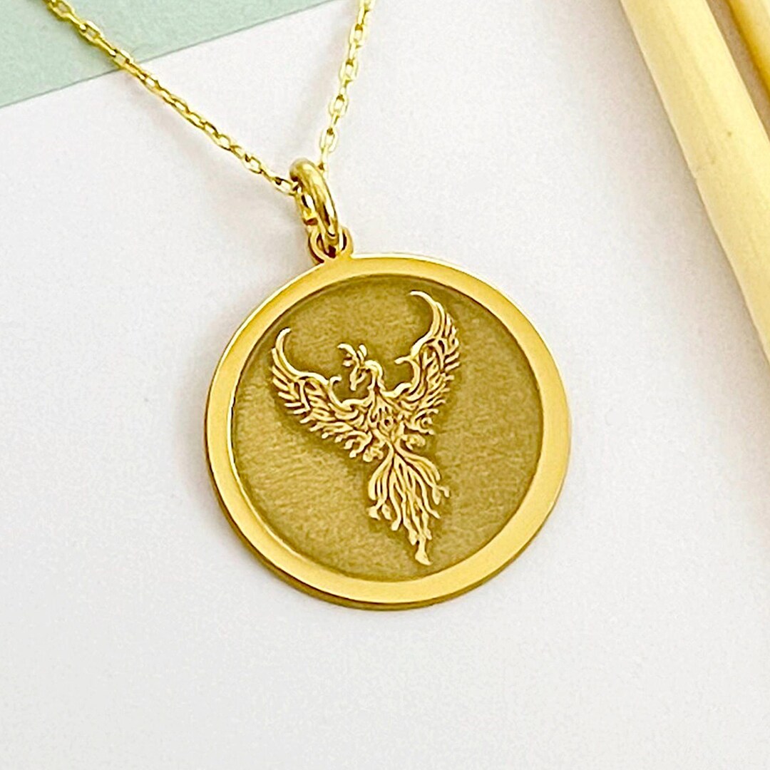 925 Sterling Silver Phoenix Necklace: Custom Simurgh Firebird Pendant ...