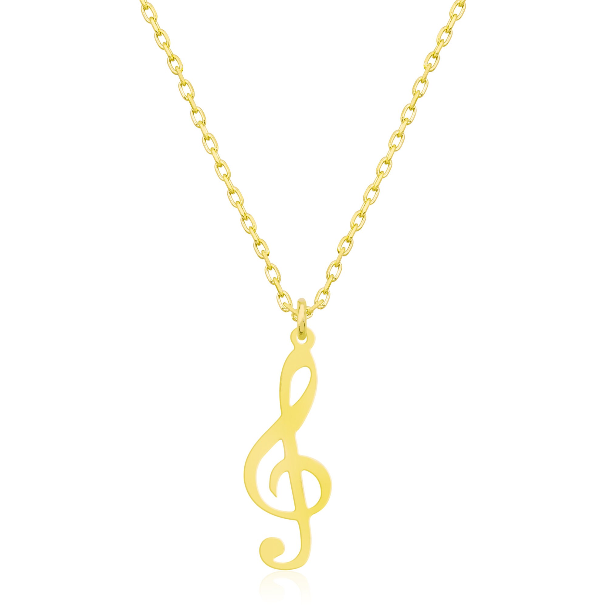Treble Clef Necklace Treble Clef Jewelry Music Note Pendant - Etsy