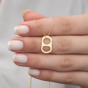 Sterling Silver Ring Pull Necklace: Soda Tab Pendant - Etsy