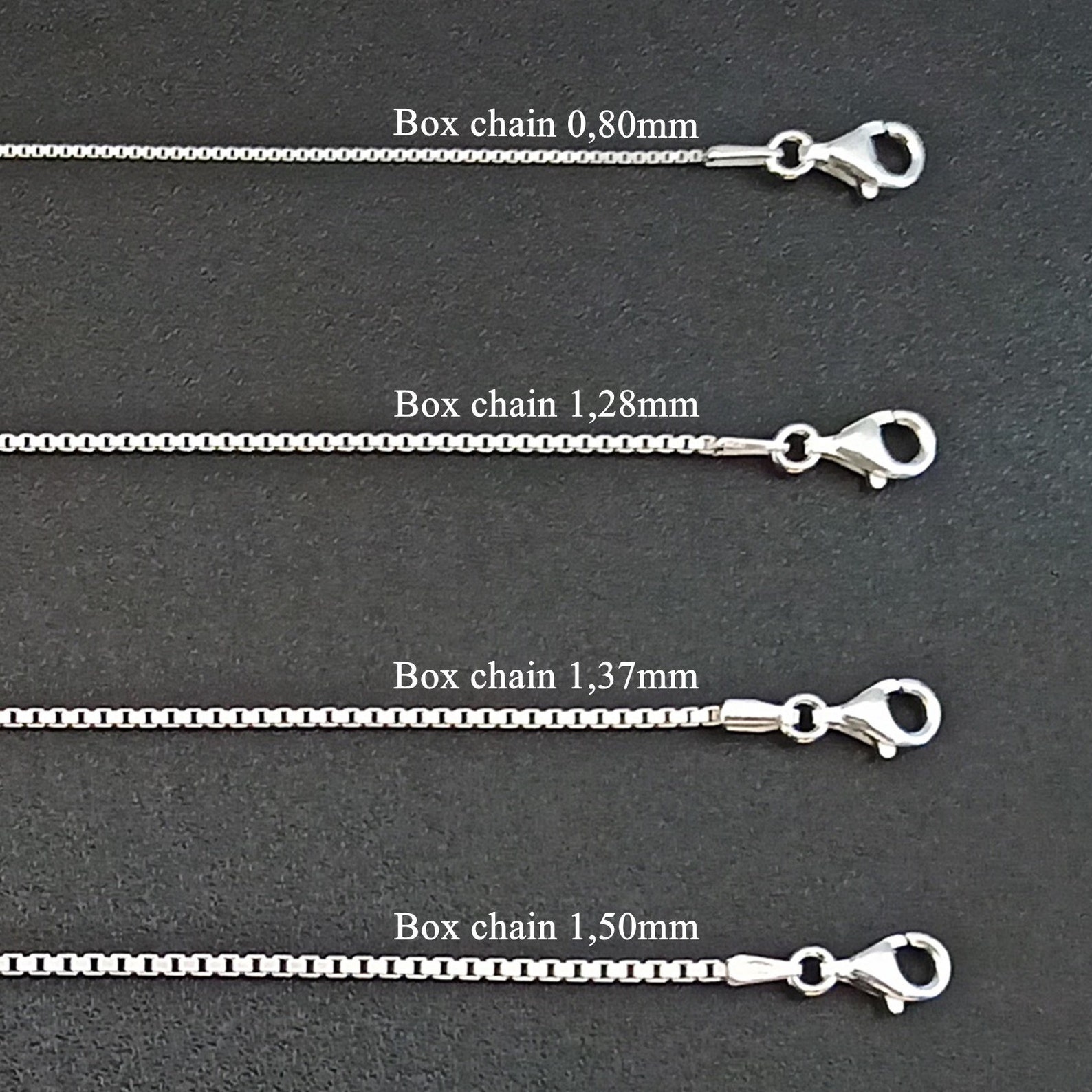 925 Sterling Silver Square Box Chain Bracelet - Men & Women - Etsy