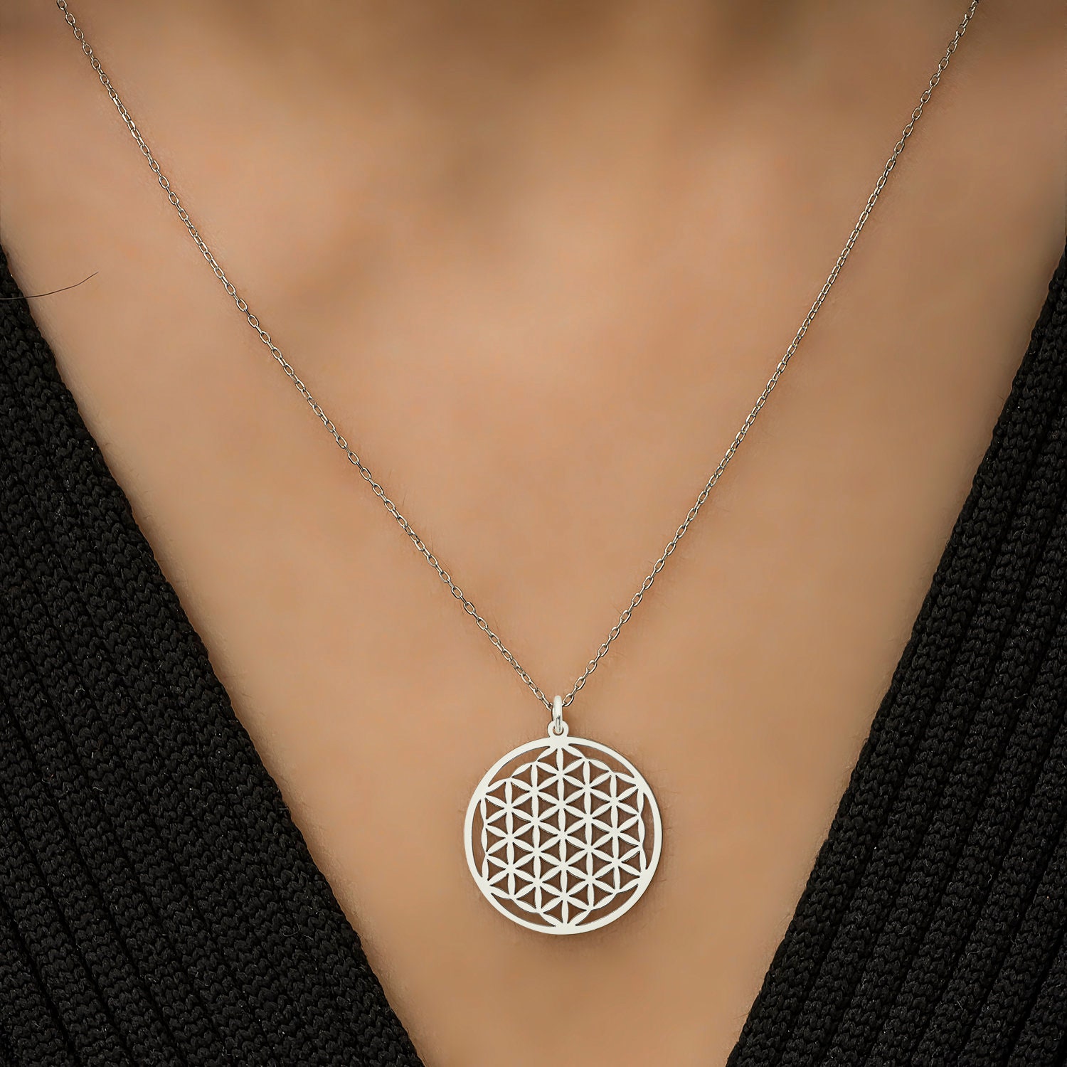 Flower of Life Necklace Flower of Life Pendant Seed of Life - Etsy