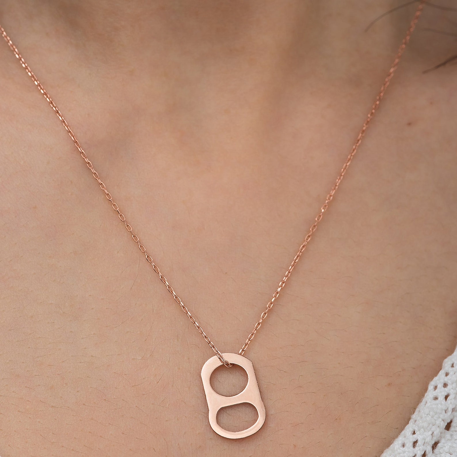Sterling Silver Ring Pull Necklace: Soda Tab Pendant - Etsy
