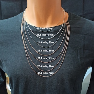 Curb Chain Necklace, 925 Sterling Silver Cuban Link Chain, Curb Chain ...