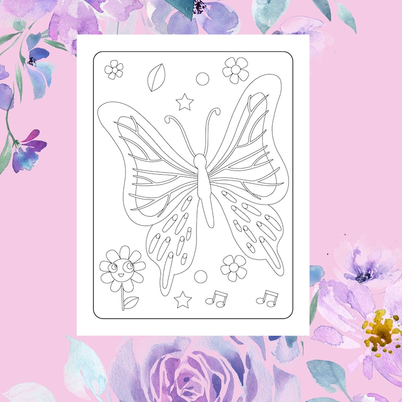 Butterfly Coloring Pages for Kids – 30 Printable PDF Sheets, Nature ...
