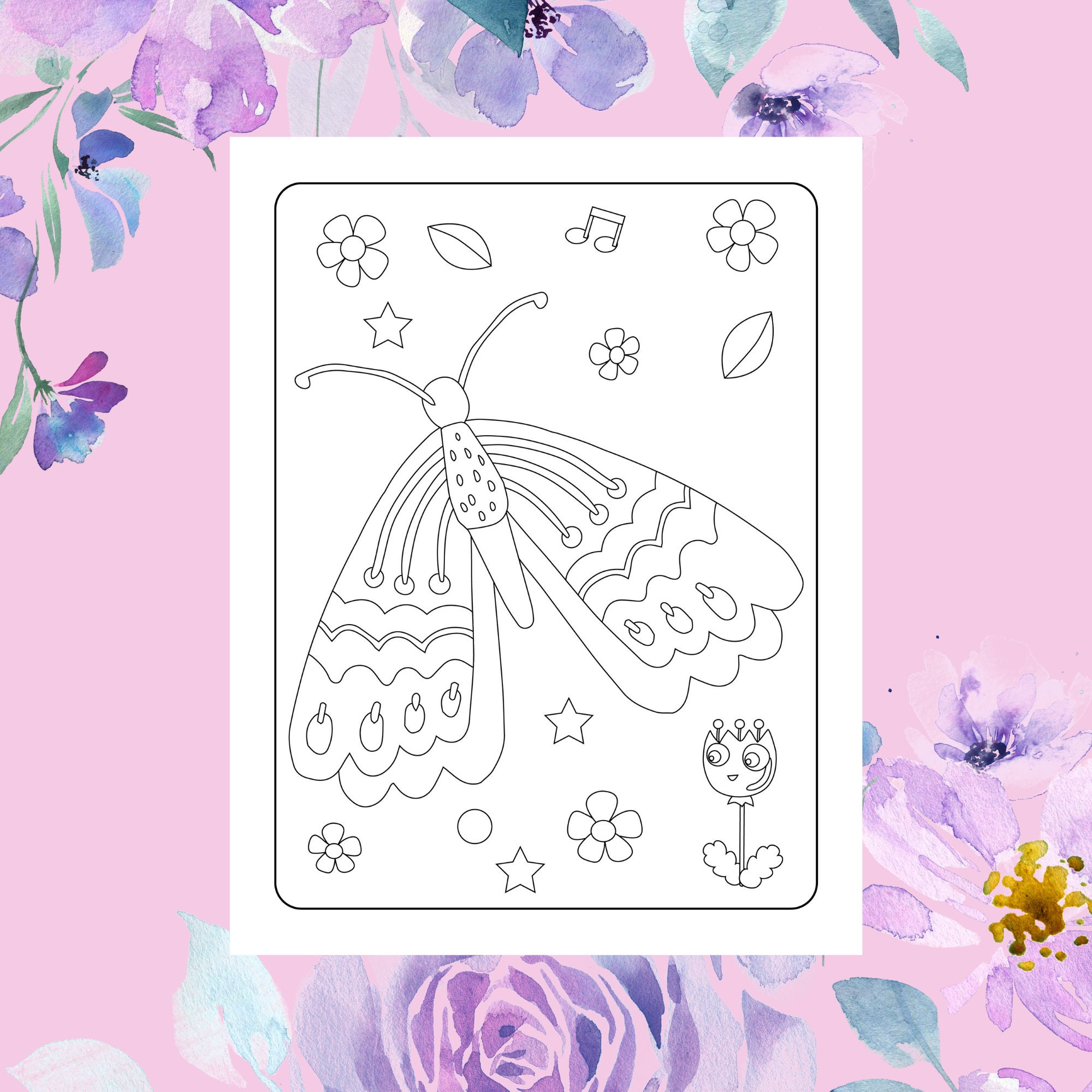 Butterfly Coloring Pages for Kids – 30 Printable PDF Sheets, Nature ...
