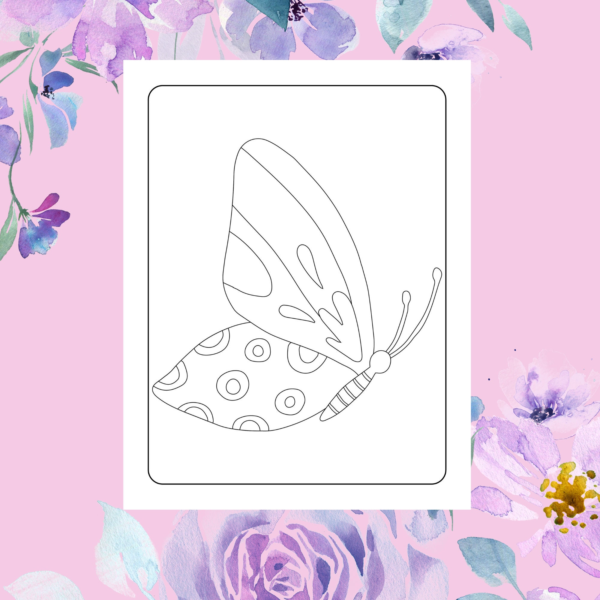 Butterfly Coloring Pages for Kids – 30 Printable PDF Sheets, Nature ...
