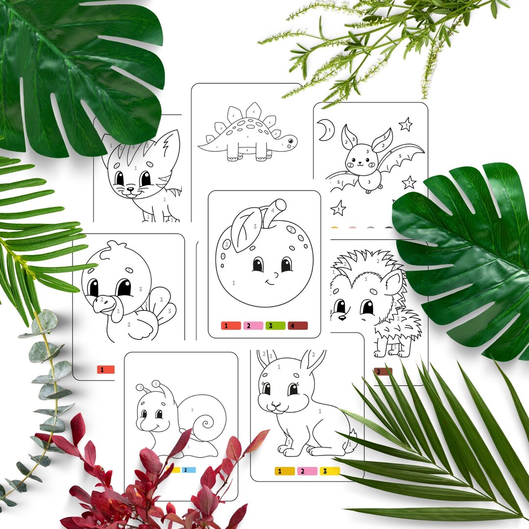 Paint by Number Children | Preschool Coloring Pages | Spring Activity ...