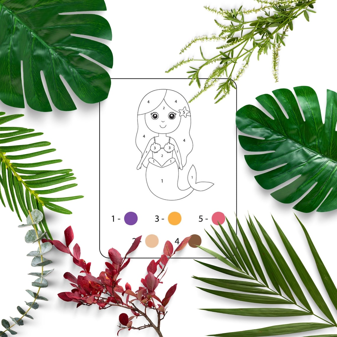 Kids Color by Number Printable: 30 Fun Coloring Pages (PDF Download ...