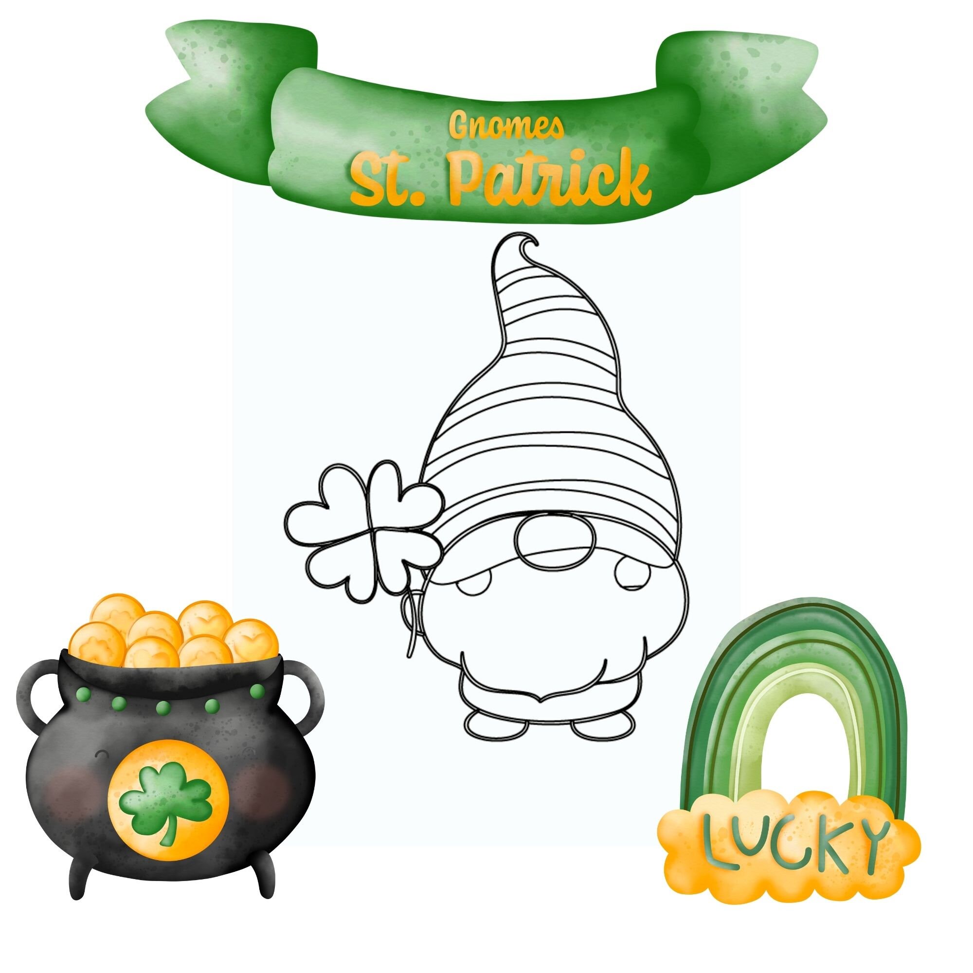 Printable St. Patrick's Day Gnome Coloring Pages St Patricks Day ...