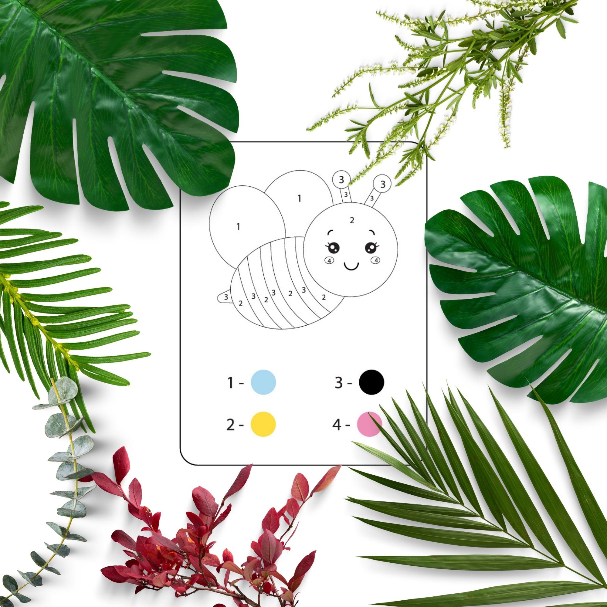 Color by Number Fun: 30 Pages for Young Artists - Etsy